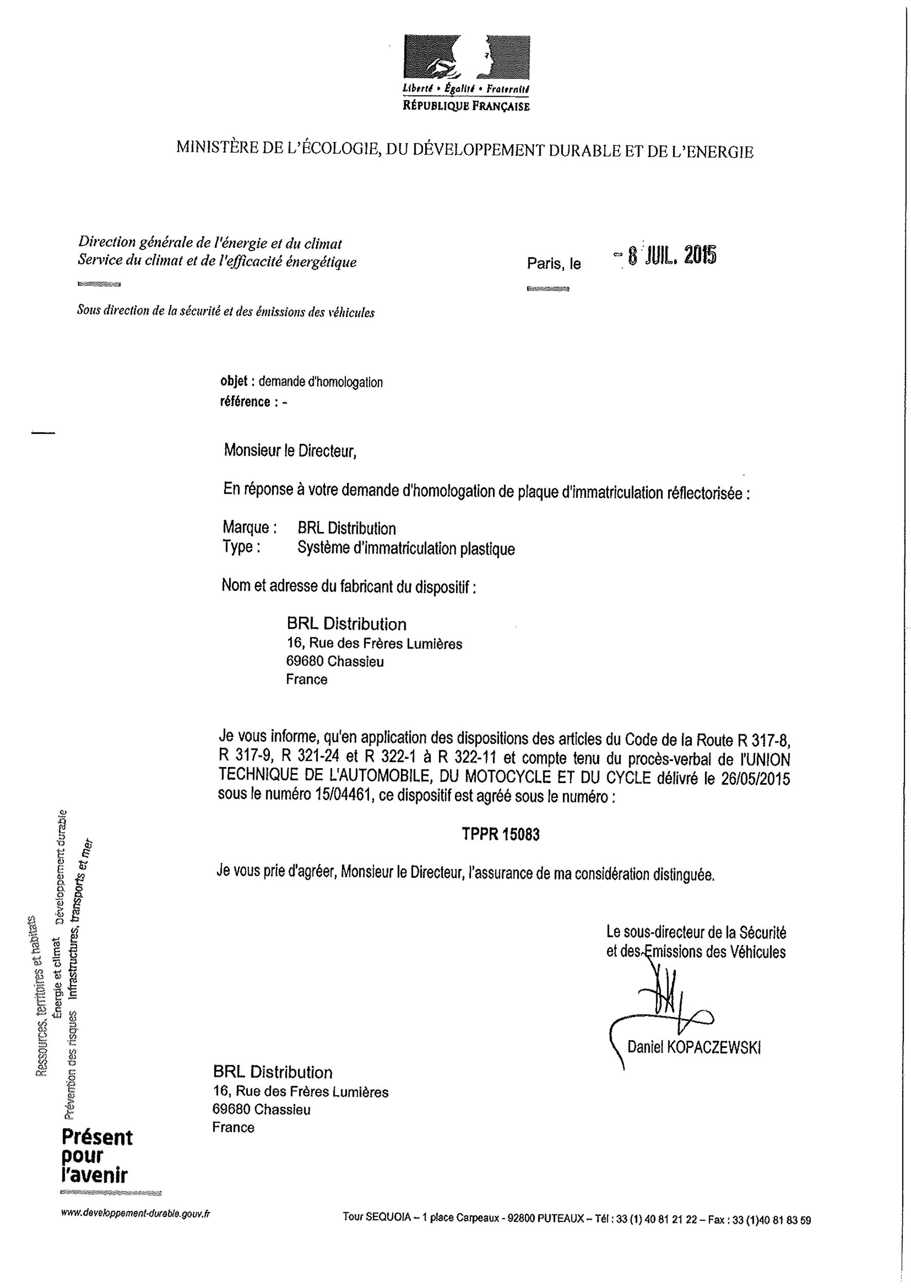 Certifications et homologations ISO 9001 - Ma Plaque Auto